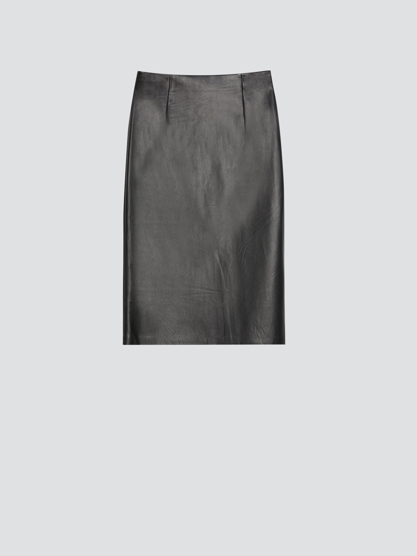 Longuette-Rock in Leder-Optik